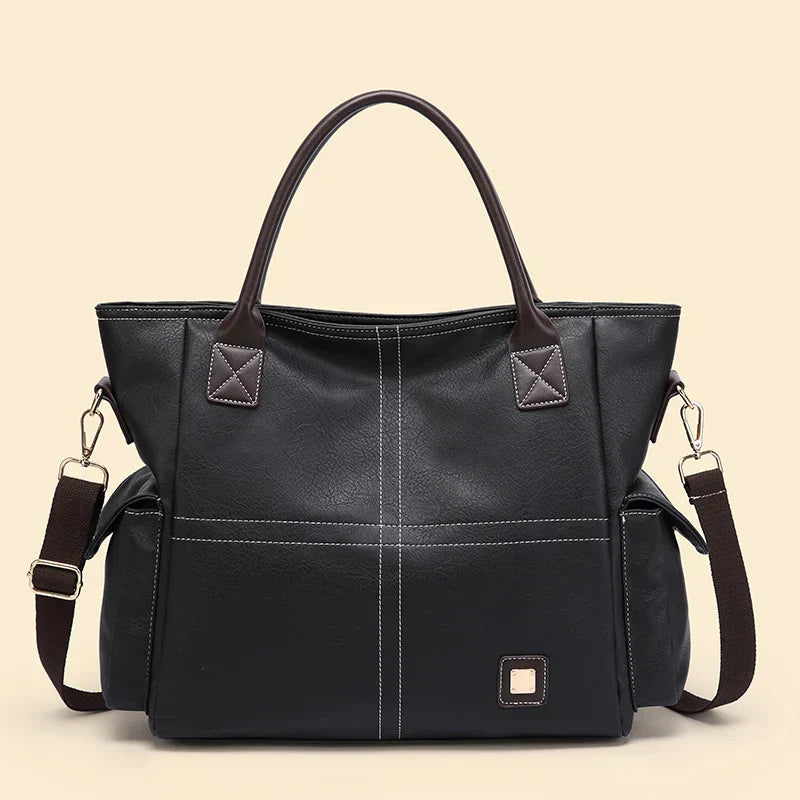 Selda | Large leather tote bag – VeroDeva